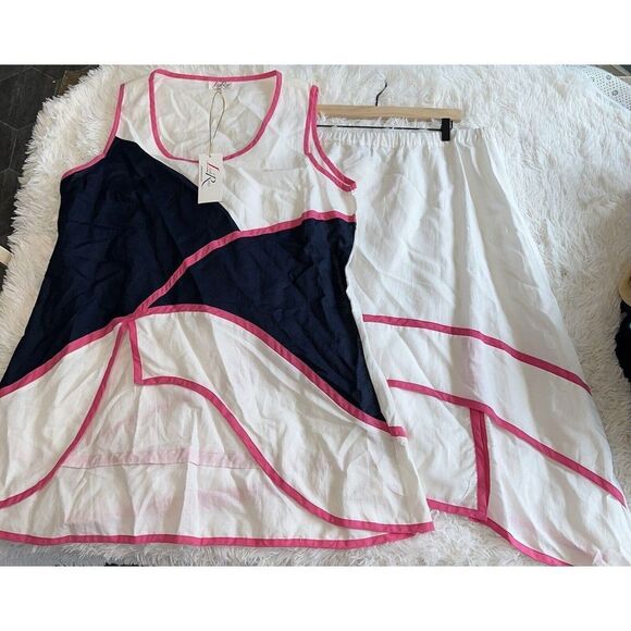 LISA RENE | Other | Lisa Reneplus Size Linen Skirt And Tank Set Nwt ...